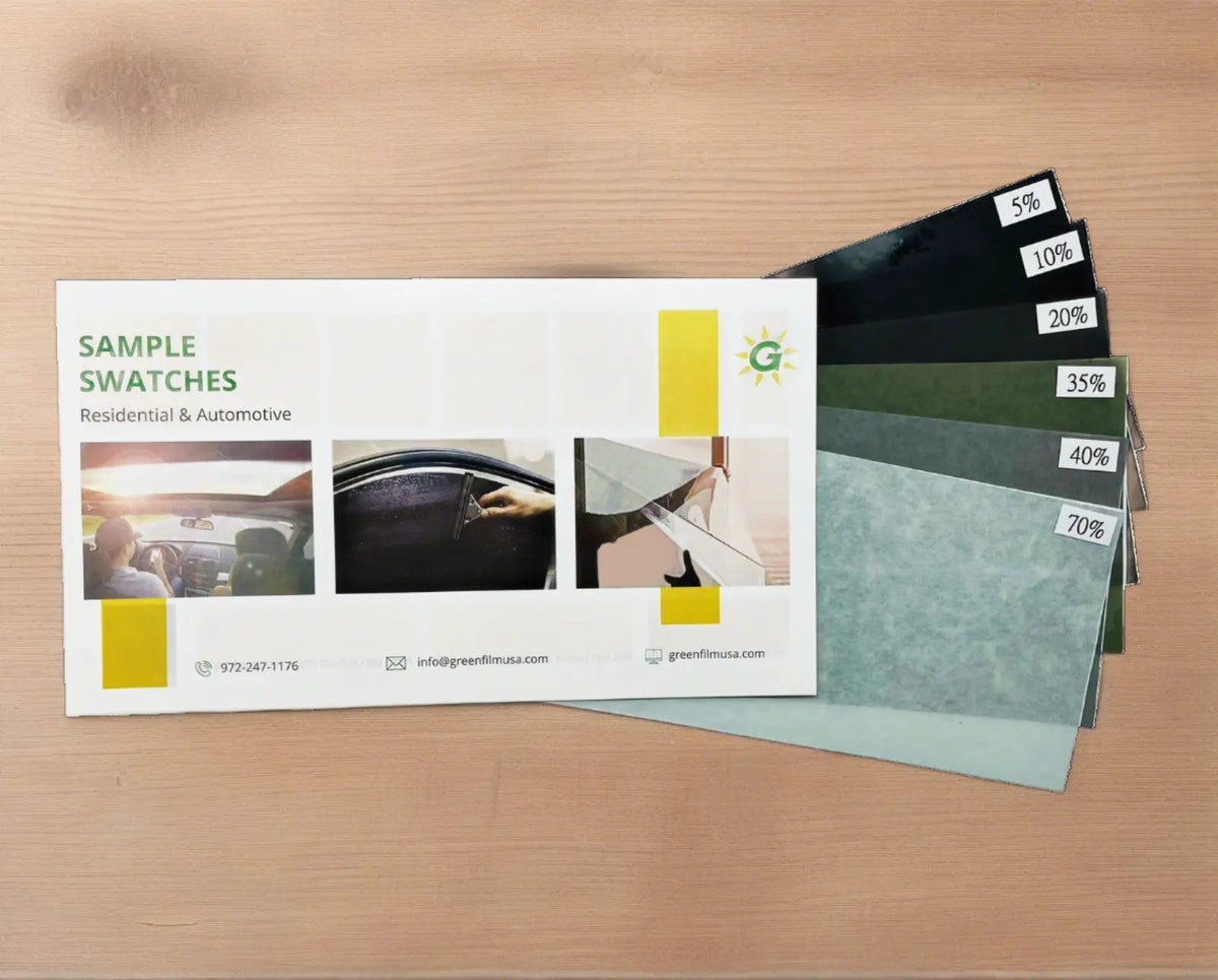 Static Cling Tint Free Sample Swatch - GreenfilmUSA